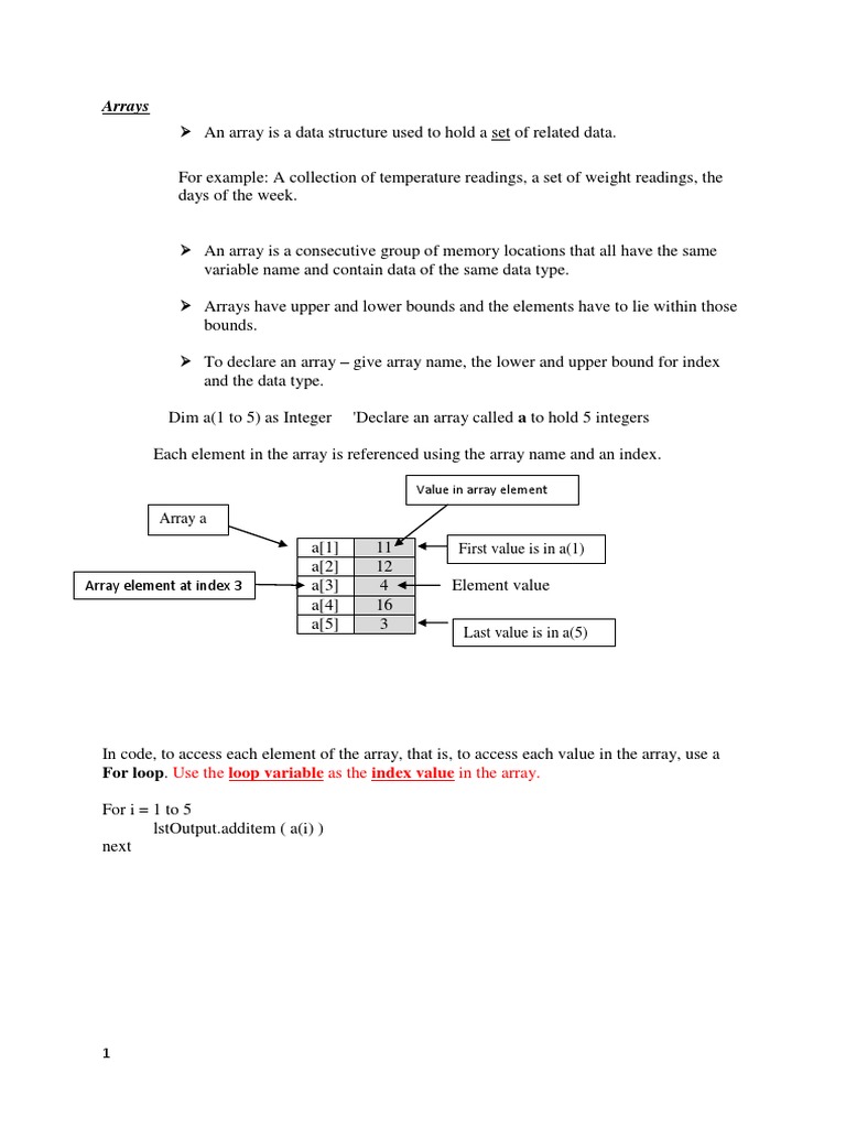 Arrays Pdf Array Data Type Array Data Structure