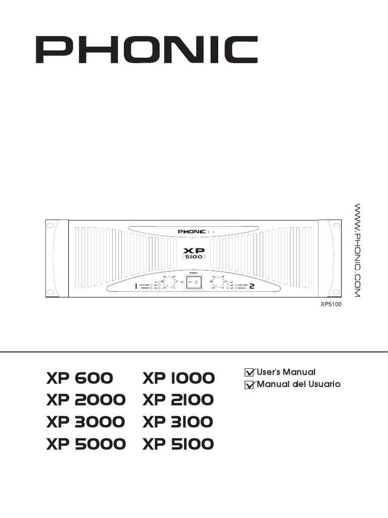 Phonic XP Series Amplifier User Manual | PDF | Loudspeaker | Audio ...