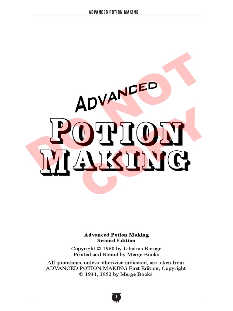 Advanced Potion Making Preview | PDF | Alchemy | Nature