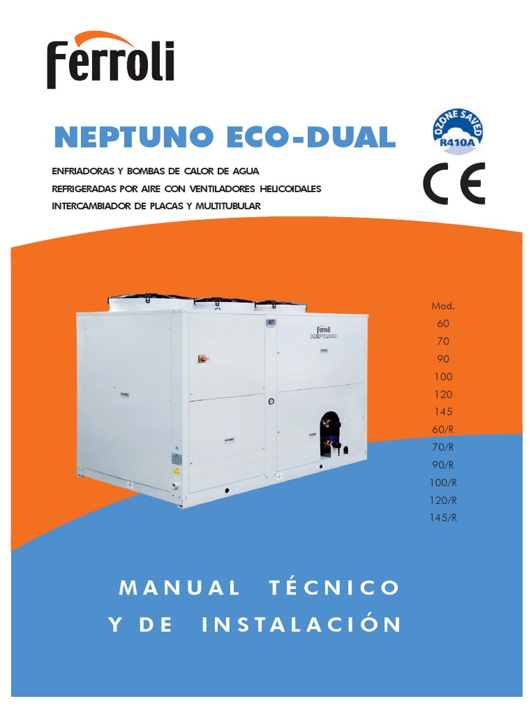 Neptuno Ecodual Manual Tecnico | PDF | Bomba de calor | Bomba
