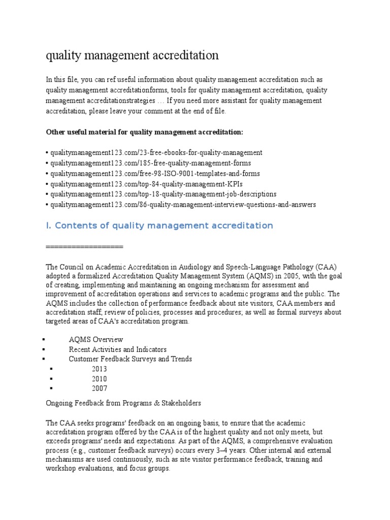 Quality Management Accreditation | PDF | Scatter Plot | Histogram