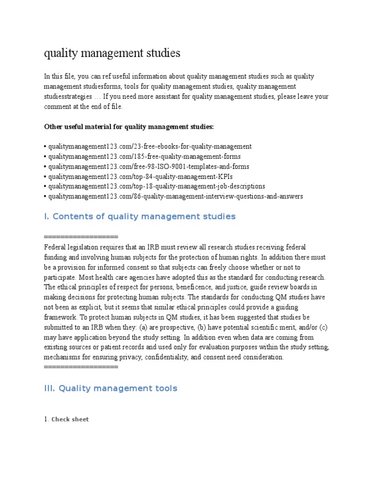 Quality Management Studies | PDF | Scatter Plot | Histogram