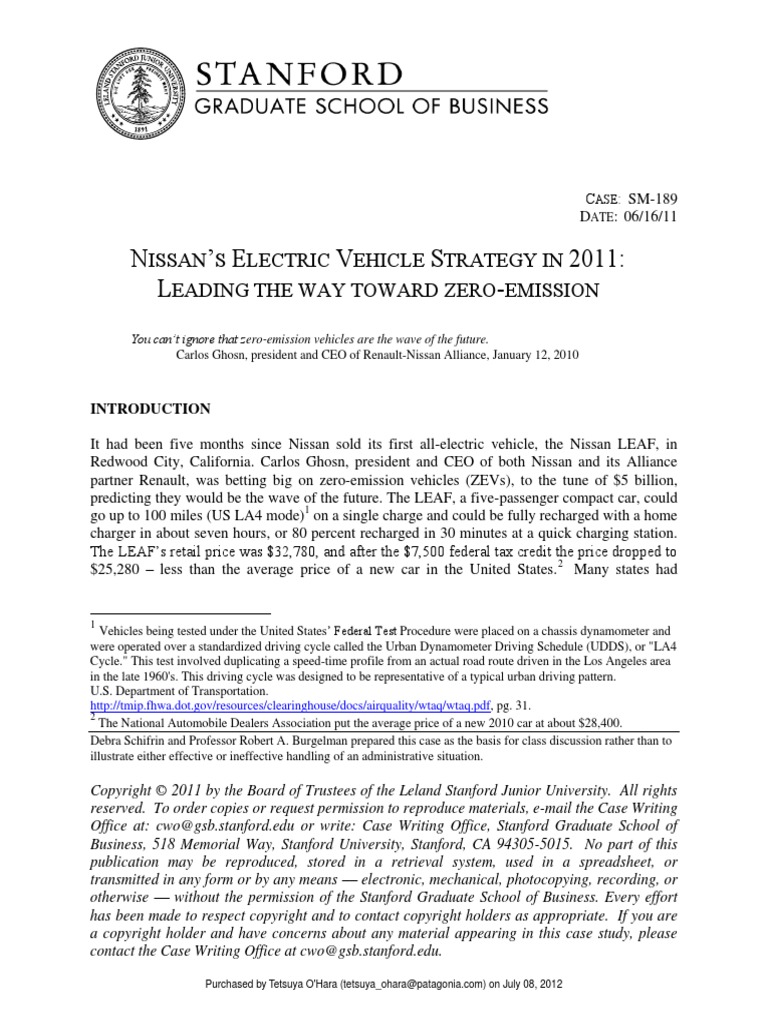 Nissan Case SM | PDF | Electric Vehicle | Plug In Hybrid