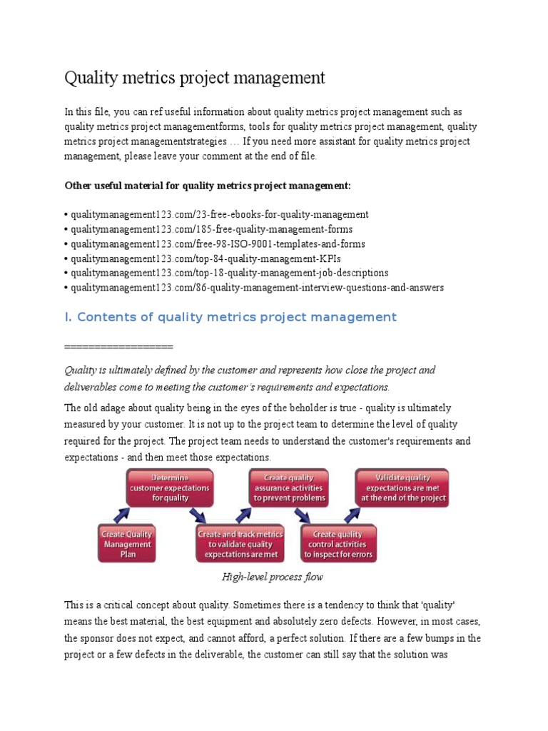 Quality Metrics in Project Management | PDF | Scatter Plot | Histogram