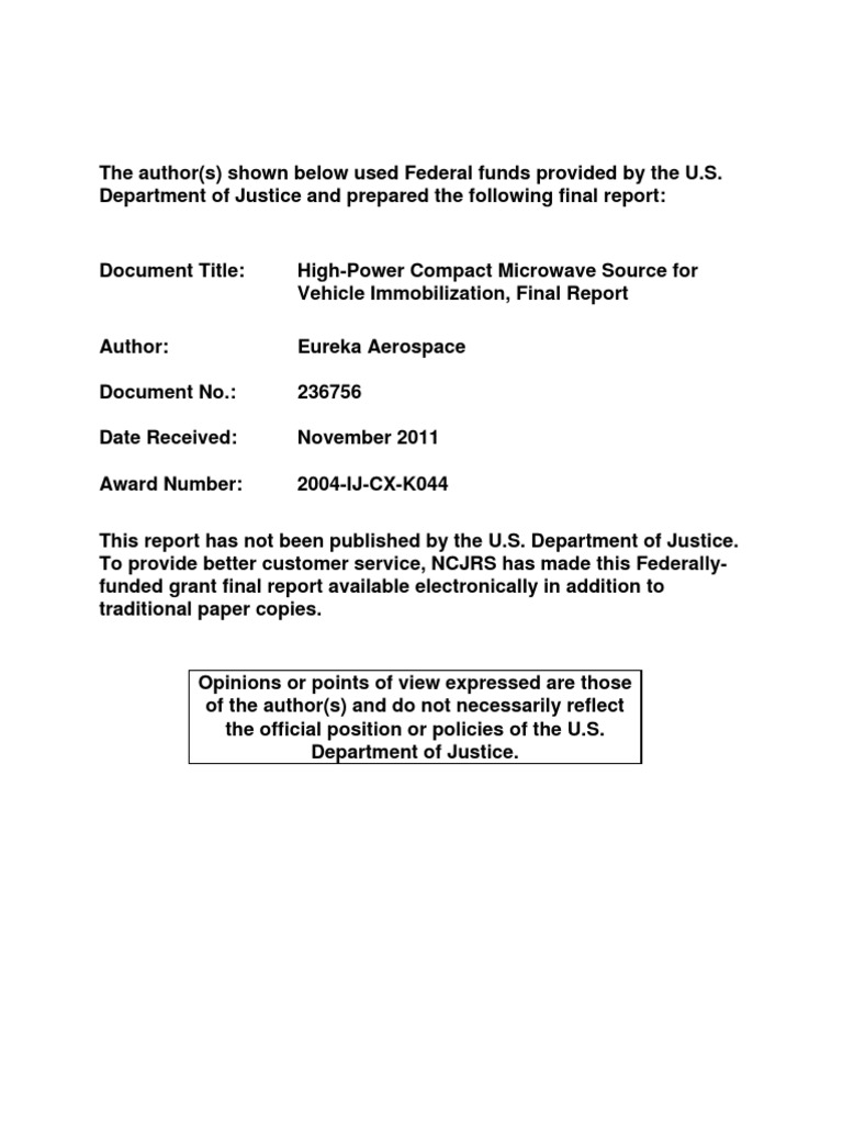 EMP Report | PDF | Capacitor | Microwave