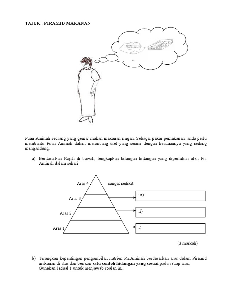 Latihan Piramid Makanan (ERT) | PDF