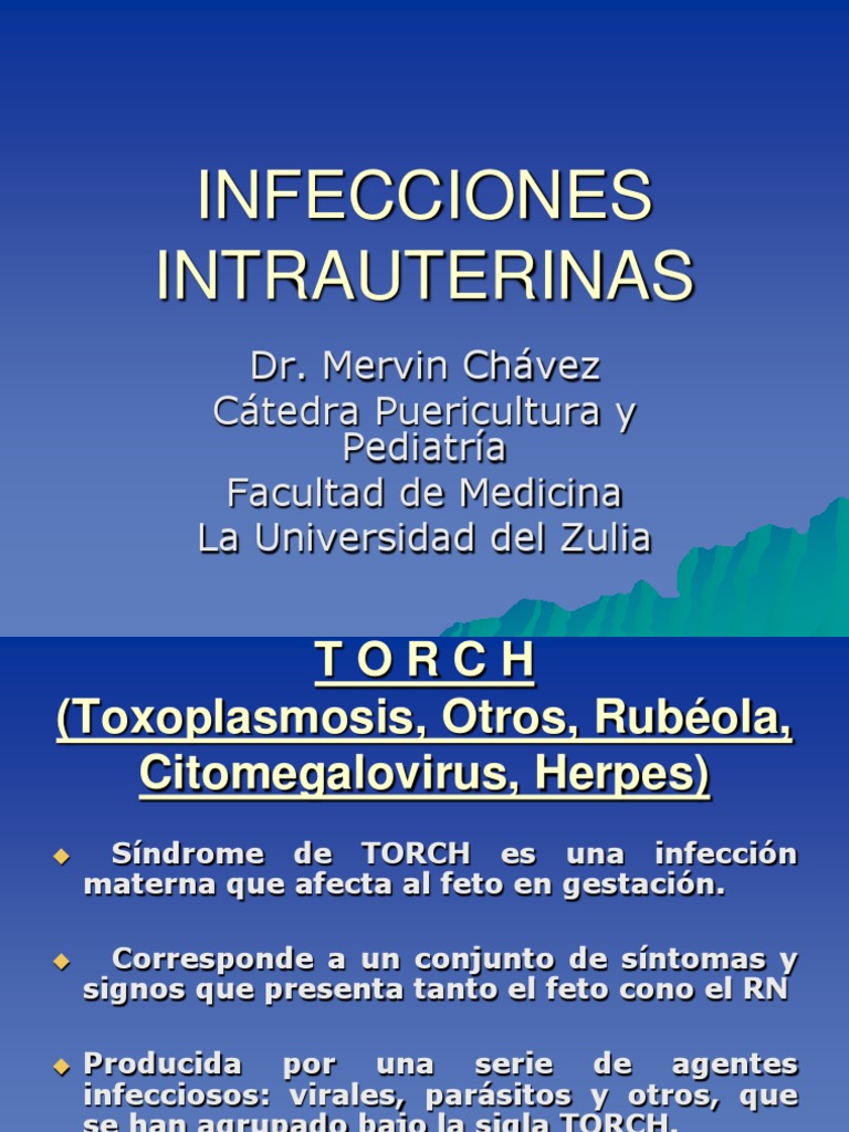 Infecciones Intrauterinas TORCH - Dr. Mervin Chavez | PDF | Inmunología ...