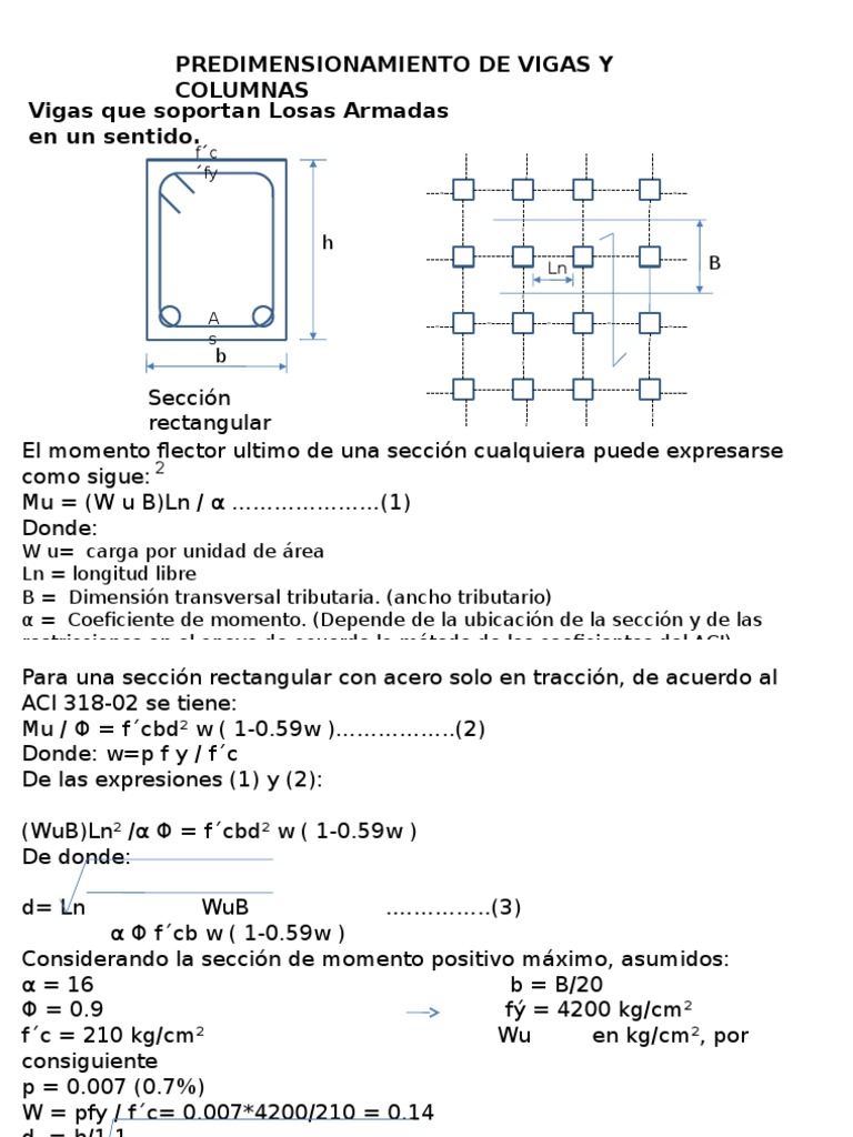 Predimensionamiento de elementos estructurales de concreto para ...