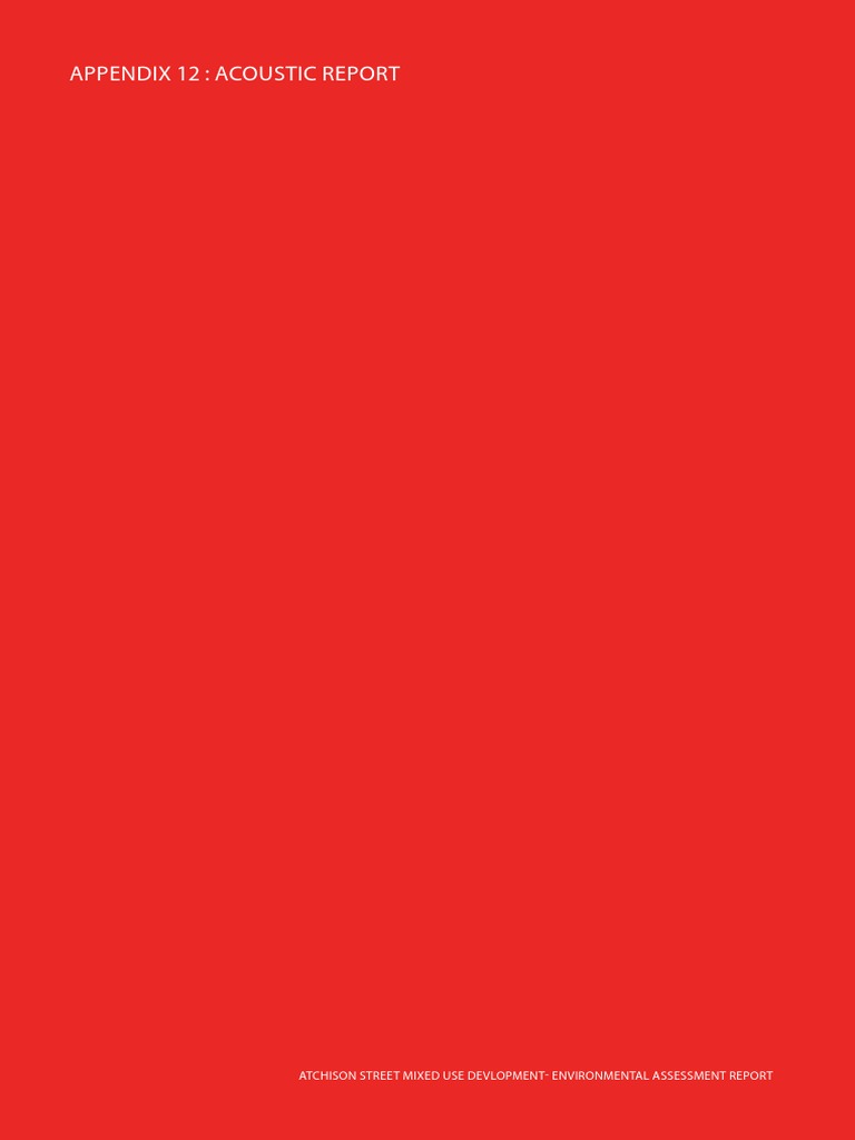 Acoustic Report | PDF | Noise | Acoustics