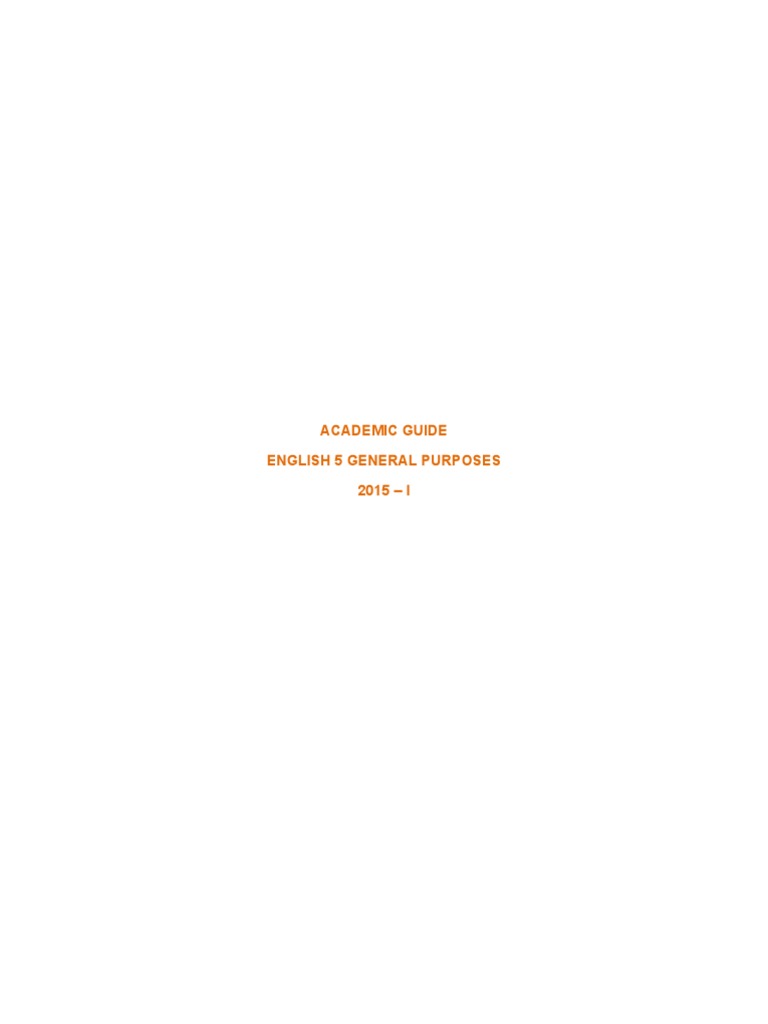 English 5 Academic Guide Overview | PDF | Educational Technology ...
