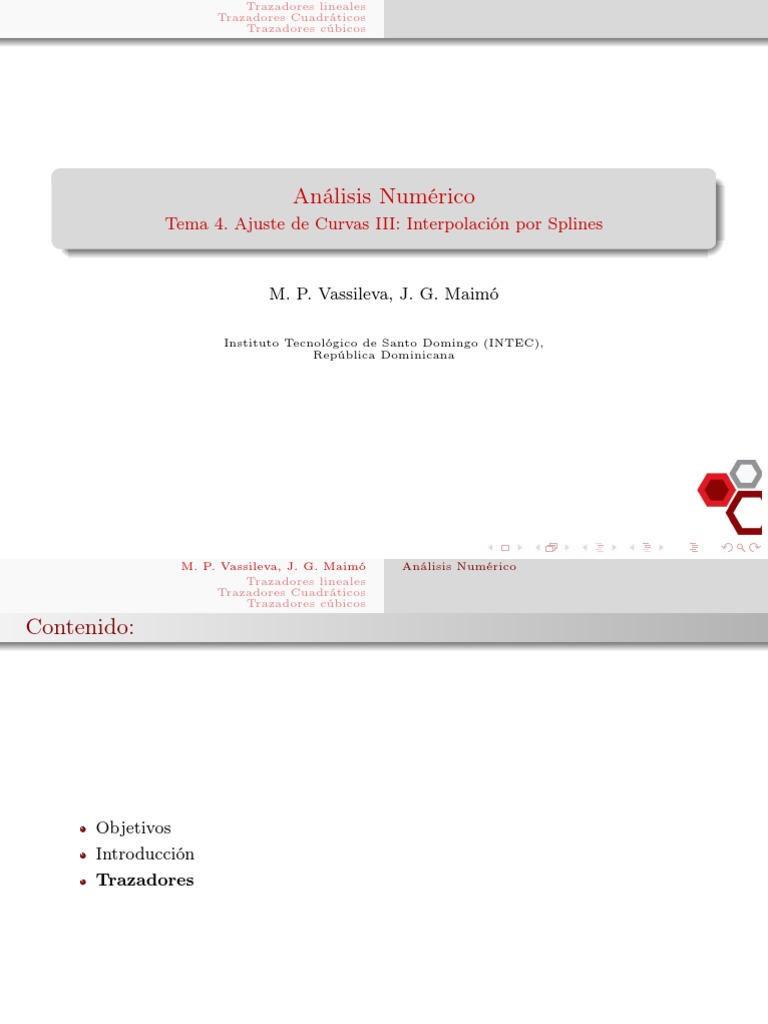 Ajuste de curvas por splines cúbicos | PDF | Spline (Matemáticas) | Análisis numérico