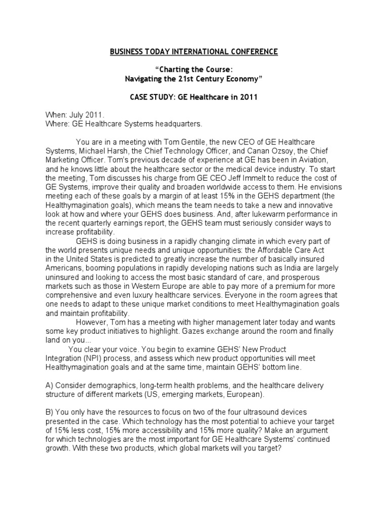 GEHS Case Study | PDF | General Electric | Strategic Management