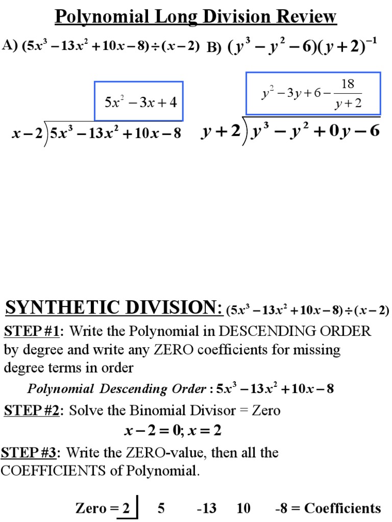 Roots of Polynomials Synthetic Division U4 | PDF | Factorization | Quadratic Equation