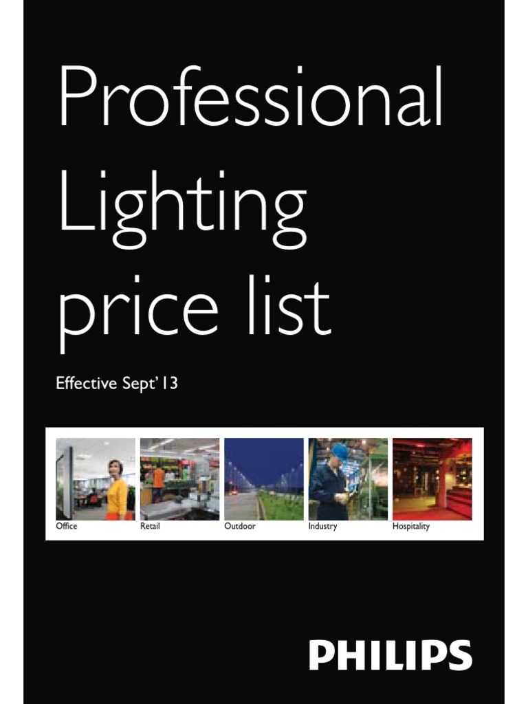 Philips Light Fixture Price List Wef 1-9-2013 | PDF | Lighting | Light ...