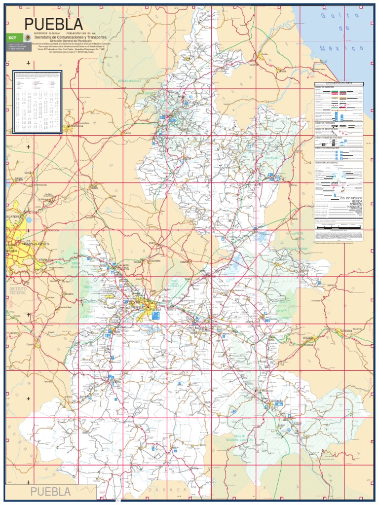 Puebla Mapa SCT 2008 | PDF | Militares de mexico | Politica de mexico