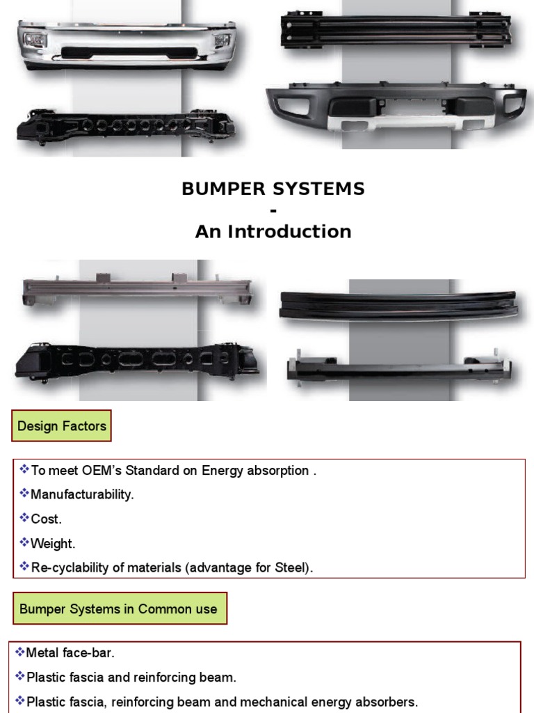 Bumper Systems - An Introduction | Beam (Structure) | Plastic