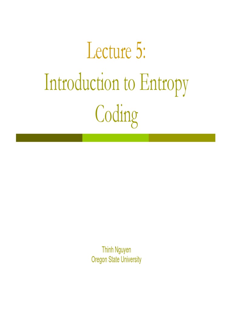 Entropy Coding | Download Free PDF | Code | Letter Case