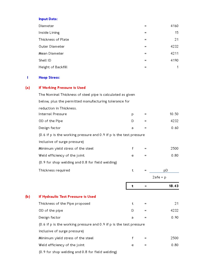 Pipe Thickness | PDF | Buckling | Pipe (Fluid Conveyance)