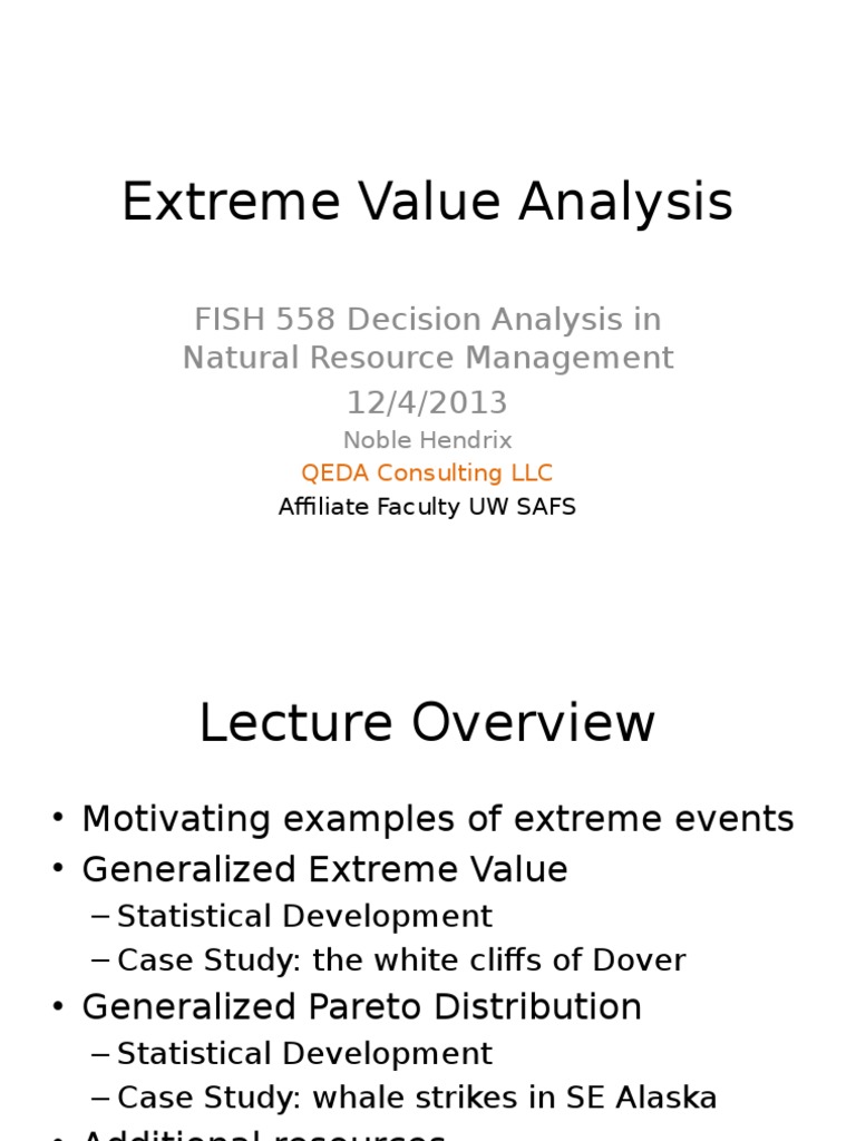 Extreme Value Analysis | PDF | Probability Theory | Statistical Analysis