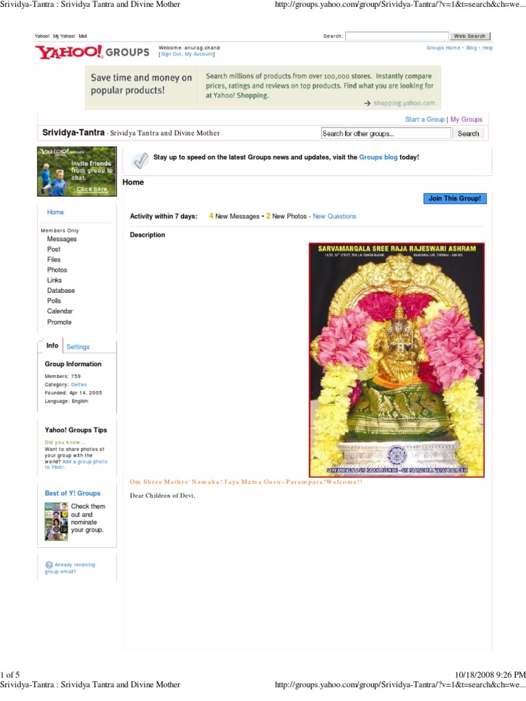 Srividya-Tantra - Srividya .. | PDF | Devi | Tantra