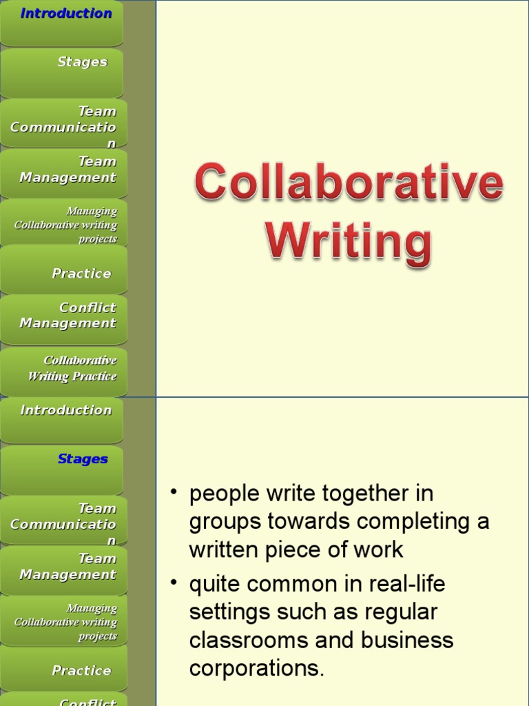 Collaborative Writing Pdf Communication Human Communication