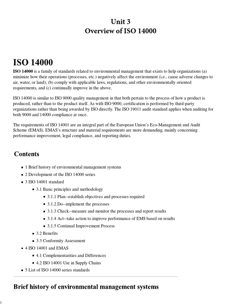 Iso 14000 | PDF | Natural Environment | Economies