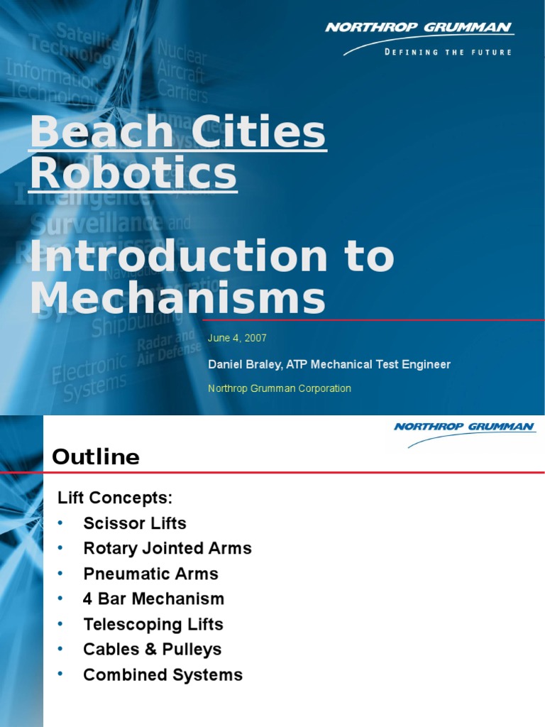 Beach Cities Robotics Introduction To Mechanisms: Daniel Braley, ATP ...