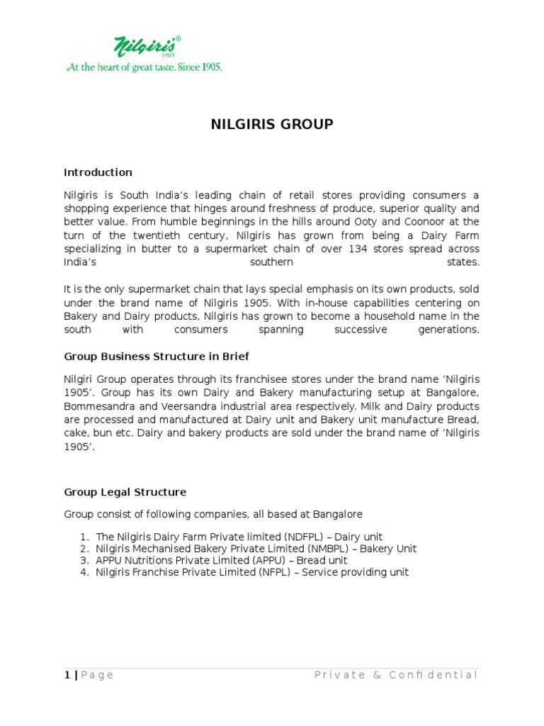 Nilgiris Group | PDF | Dairy | Bakery