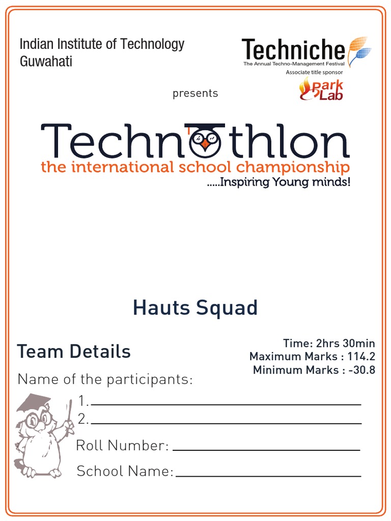 Technothlon 2014 Hauts (En) | PDF | Science | Technology (General)