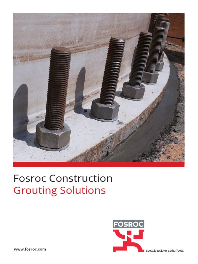 Fosroc Grouting Brochure | PDF | Specification (Technical Standard) | Concrete