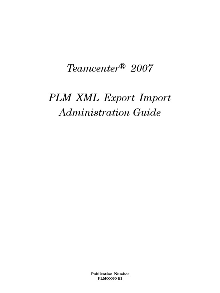 PLM XML Import Export | PDF | Xml | Product Lifecycle