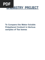 Chemistry Investigatory Project: Acidity in Tea Leaves | PDF