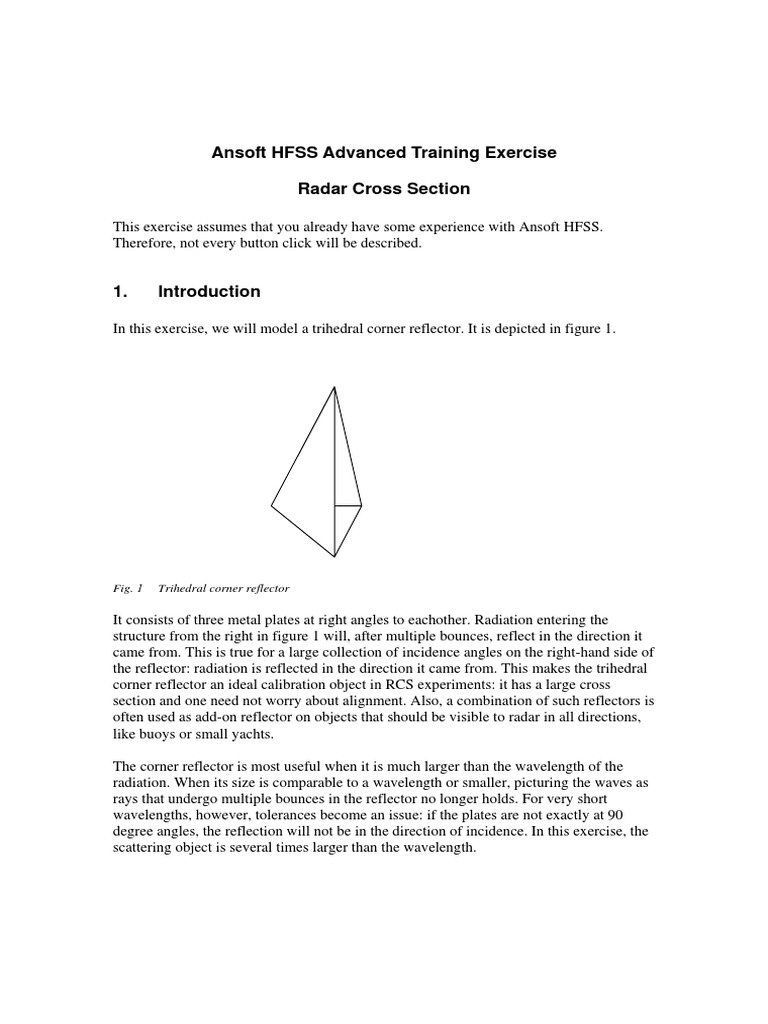 Radar Cross Section | PDF | Cross Section (Physics) | Reflection (Physics)