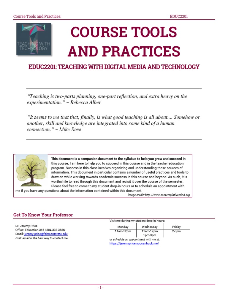 EDUC2201 Course Tools Practices (2015) | Download Free PDF | Rubric ...