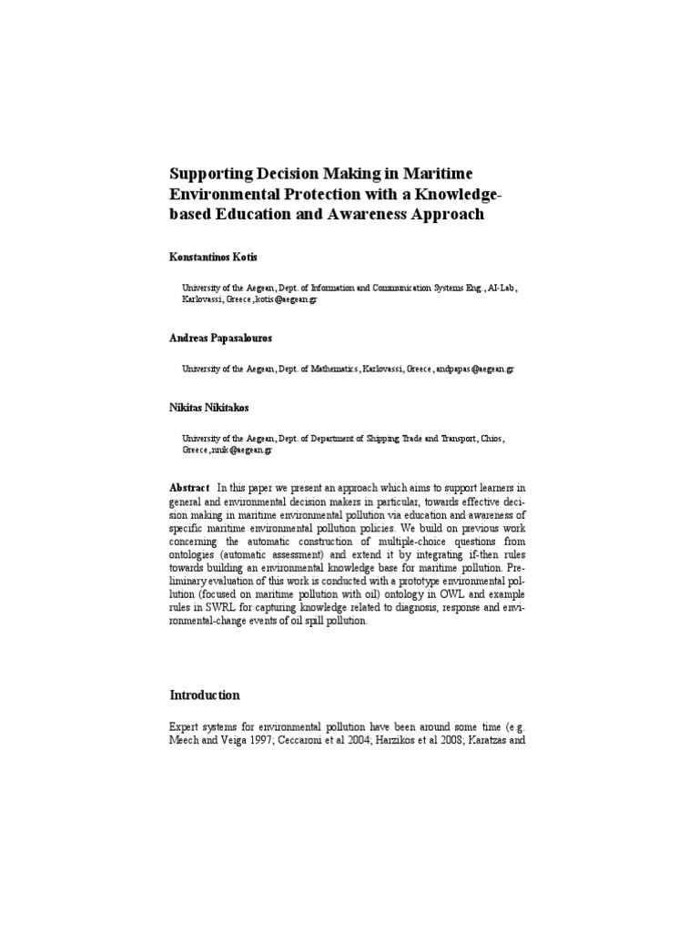 Decision Making | PDF | Ontology (Information Science) | Expert