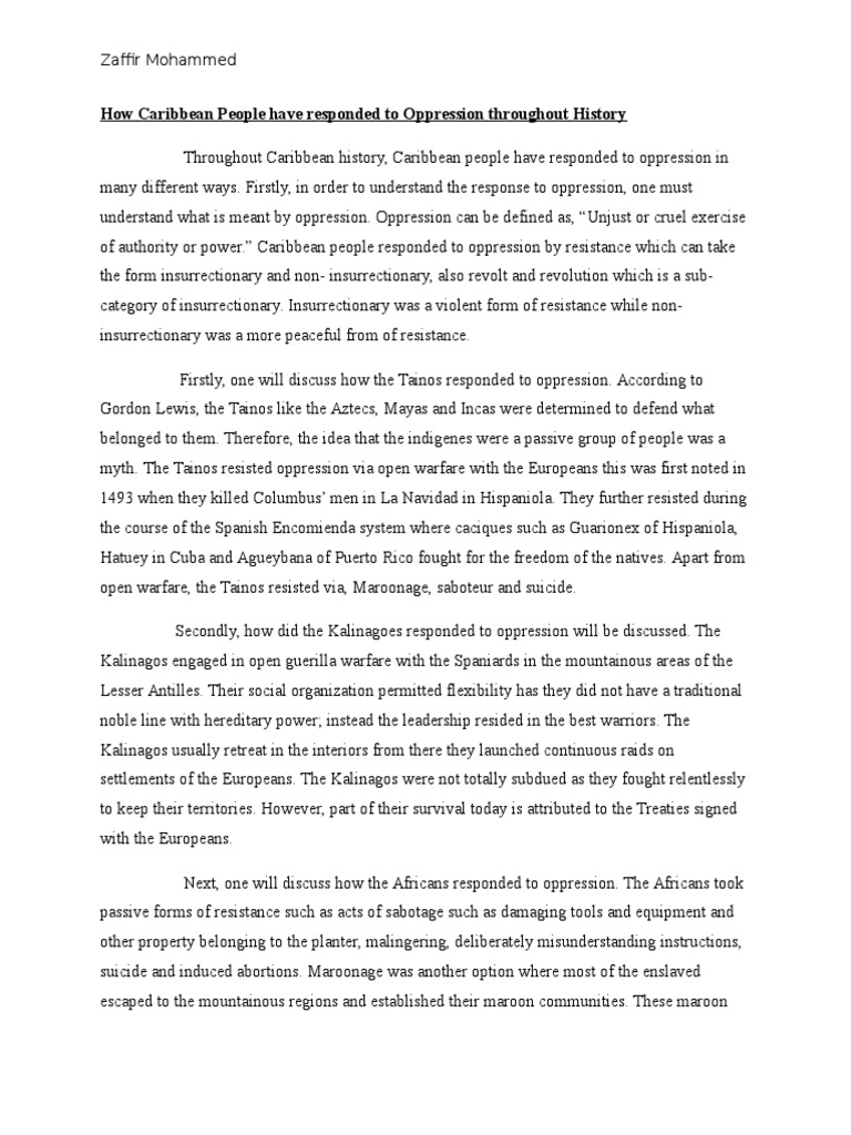 How Caribbean People Throughout History Have Responded To Oppression ...