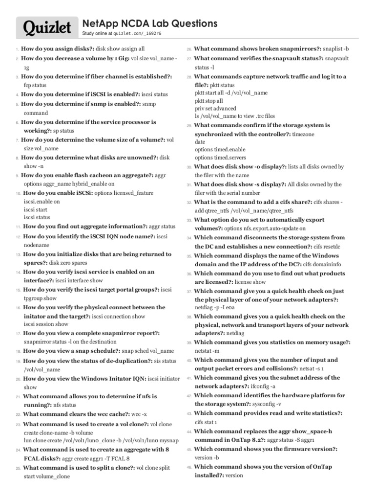 NetApp Command Reference Guide | PDF | Data Transmission | Networks