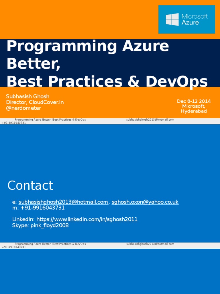 Programming Microsoft Azure | PDF | Cloud Computing | Microsoft Azure