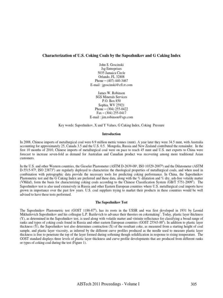 Characterization of U.S. Coking Coals byake it easier for other people ...