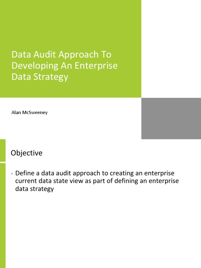 Enterprise Data Strategy Audit Approach | PDF | Data Model | Business ...