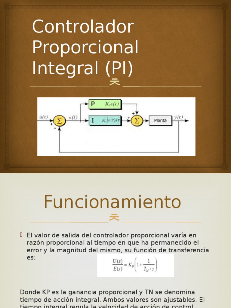 Controlador Proporcional Integral (PI) | PDF