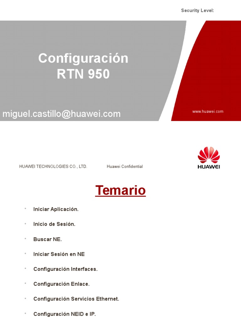 Configuracion RTN 950 - v4 | PDF | Redes | Protocolos de internet