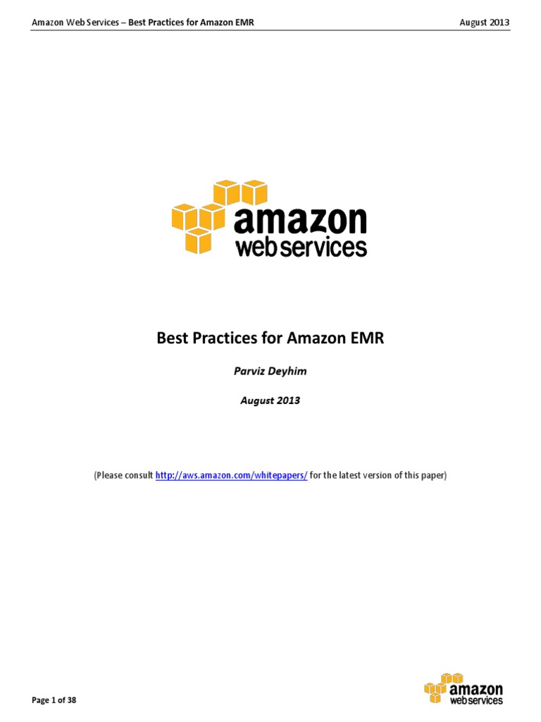Amazon Elastic MapReduce Best Practices | PDF | Apache Hadoop | Data Compression