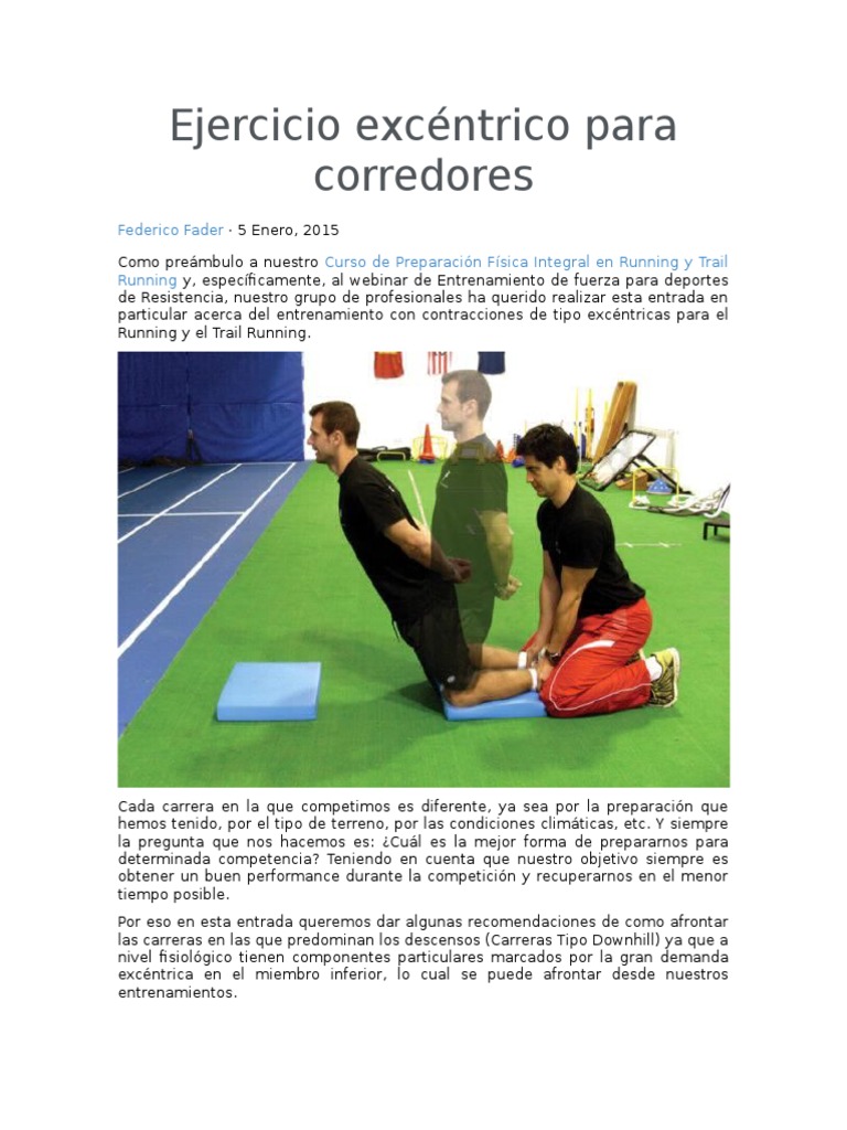 Ejercicios Excéntricos para Corredores | PDF | Contracción muscular ...