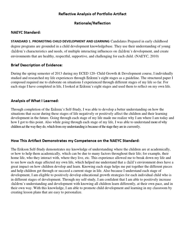 Naeyc Standard 1 | PDF | Child Development | Relationships