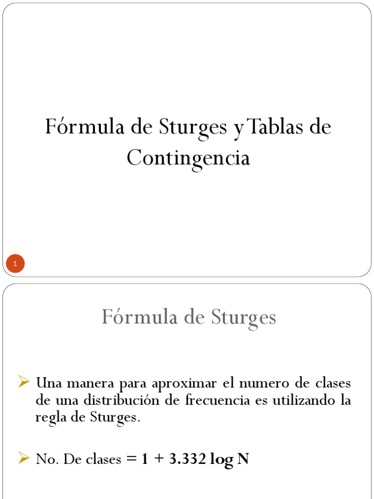 Modulo 02 Formula de Sturges y Tablas de Contingencia | PDF