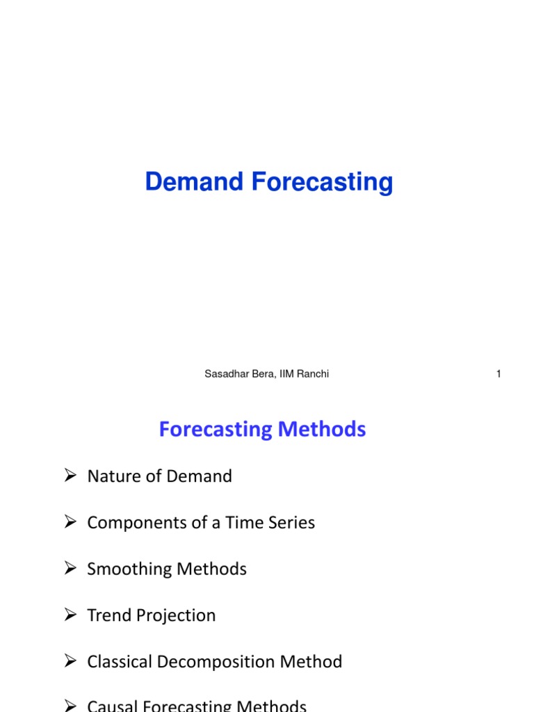 01 Forecasting Methods | PDF | Forecasting | Linear Trend Estimation