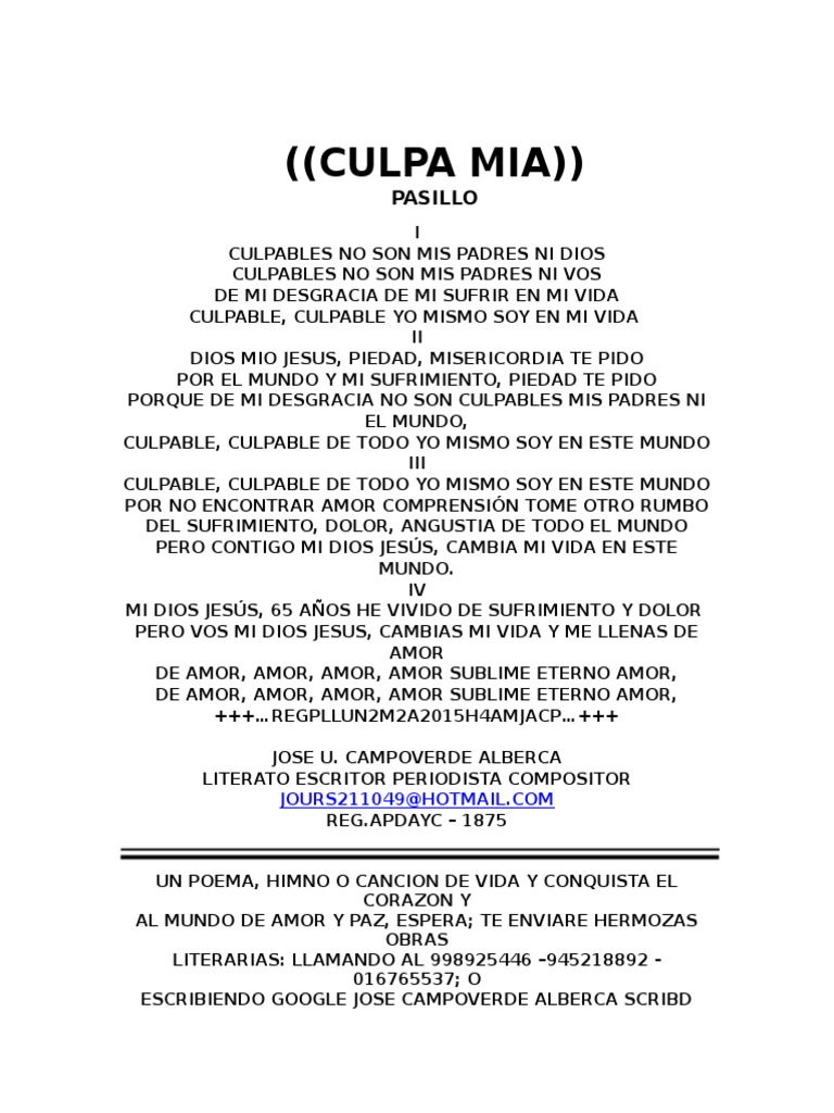 Culpa Mia | PDF