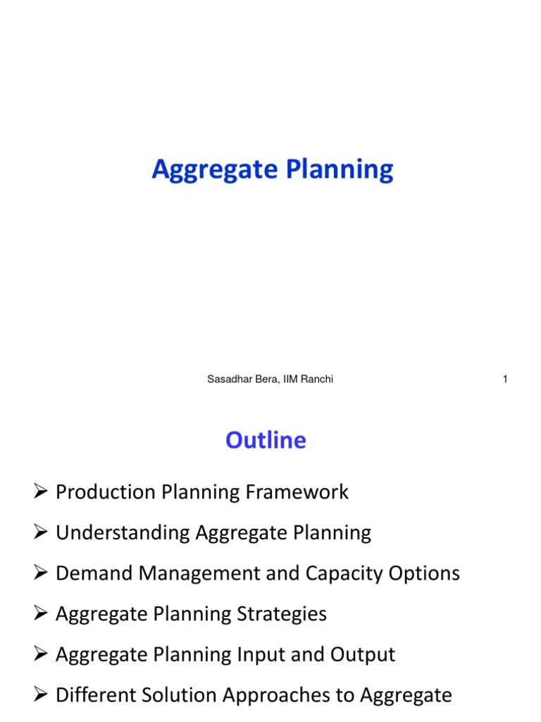 Aggregate Planning Guide for Production and Resource Management | PDF ...