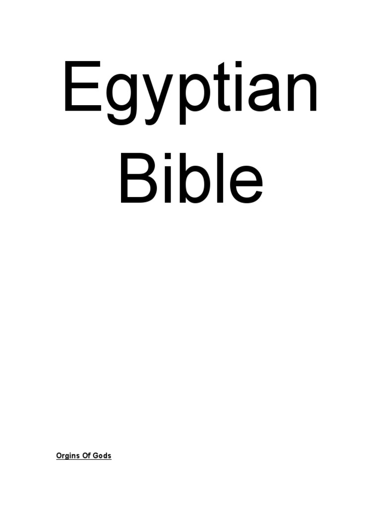 Egyptian Bible | PDF | Isis | Osiris